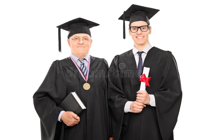 Portrait of a University Dean in Graduation Gown Posing Stock Image ...