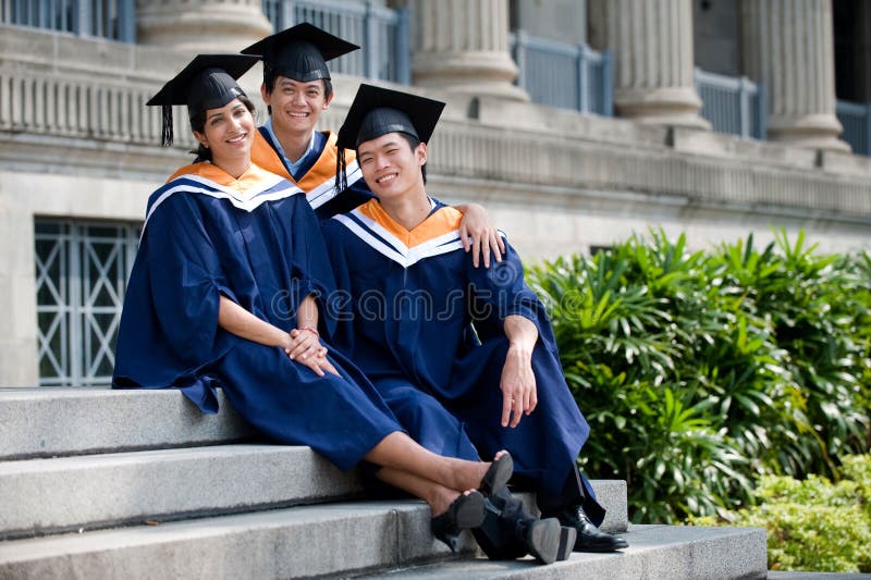 Graduates Chatting stock photo. Image of board, outdoors - 10424882