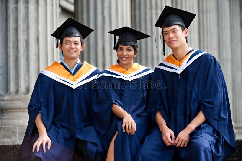 Graduates Chatting stock photo. Image of board, outdoors - 10424882