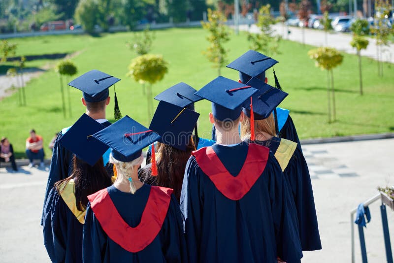 Young Graduates Students Group Stock Image - Image of college, graduate ...