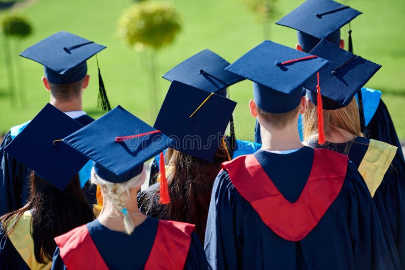 Young Graduates Students Group Stock Image - Image of certificate ...
