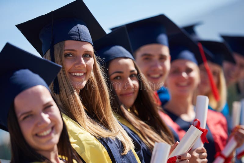 Young Graduates Students Group Stock Photo - Image of adult, face: 58005322