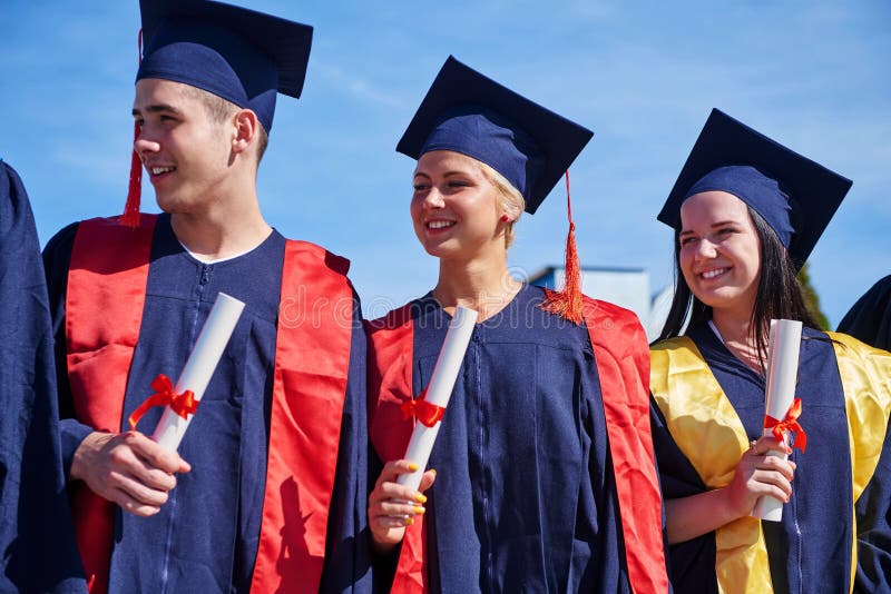 Young Graduates Students Group Stock Image - Image of graduate, people ...