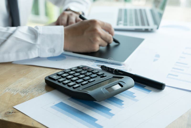 Young Graphic Designer Working with Computer. Creative Man Using Stock ...