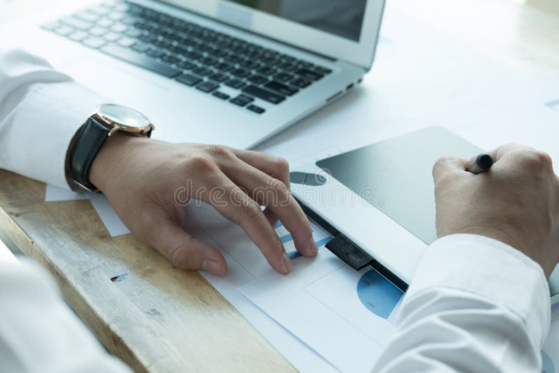 Young Graphic Designer Working with Computer. Creative Man Using Stock ...