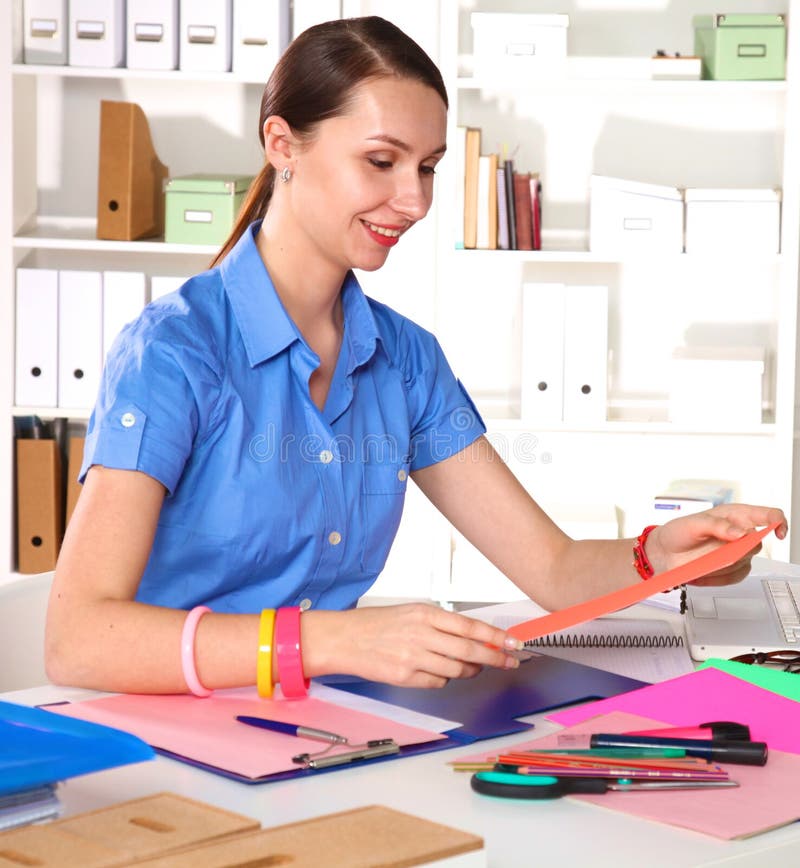 Young Graphic Designer Working on Laptop Using Tablet at Home Stock ...
