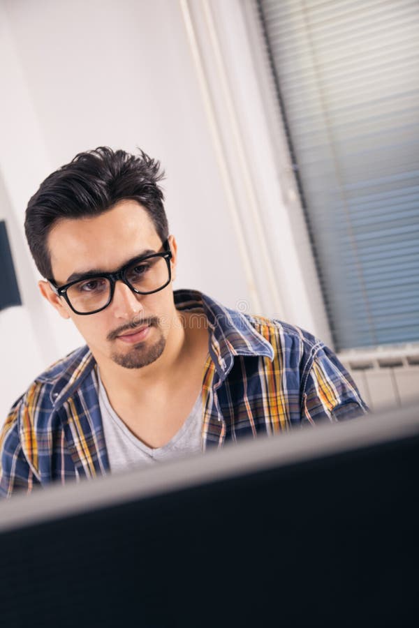 Young graphic designer stock photo. Image of monitor - 41328532