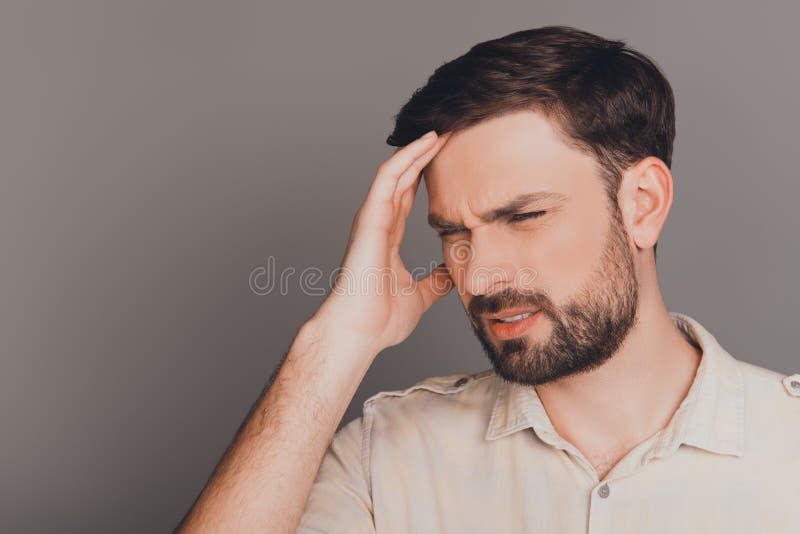 Young Guy with Big Problems Having Strong Headache Stock Image - Image ...