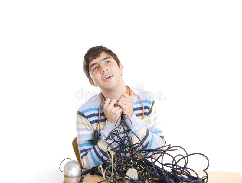 The Young Attractive Guy Isolated on a White Stock Image - Image of ...