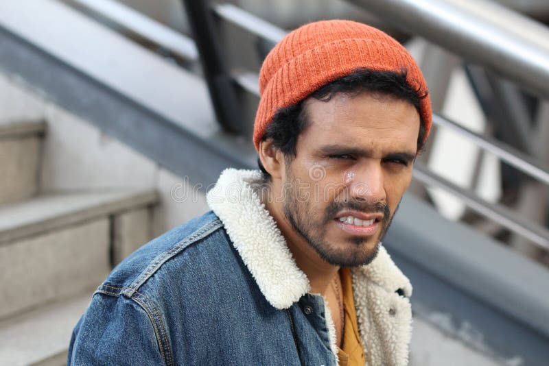 Young Guy Expressing Grief with Tears Stock Photo - Image of emotion ...