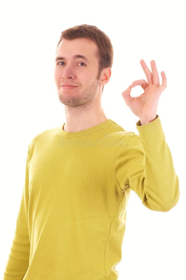 Young guy giving ok stock image. Image of cute, gesturing - 4899533
