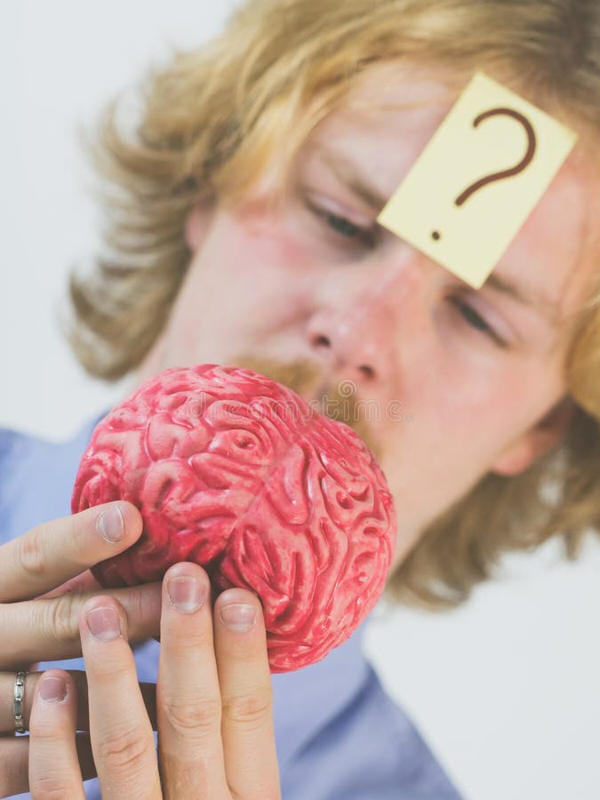 Man Playing with Human Brain Stock Image - Image of brain, sign: 174308099