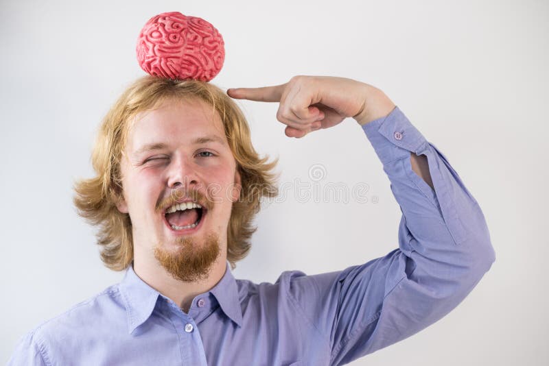 Man Playing With Human Brain Stock Photo - Image of ideas, symbol ...
