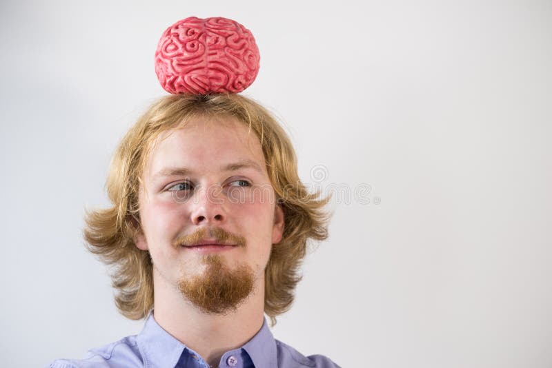 Man Playing With Human Brain Stock Image - Image of brain, sign: 174308099