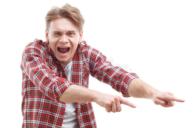Young guy showing fear stock image. Image of healthy - 55305265