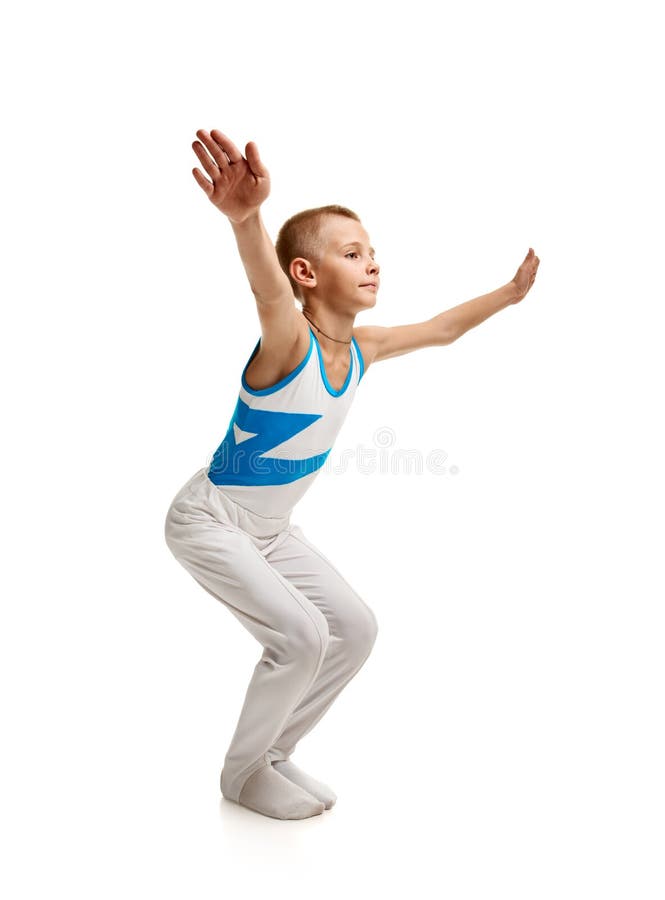 Young gymnast stretching stock image. Image of schoolkid - 95926161