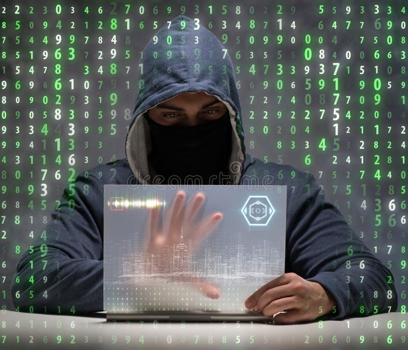 Young Hacker in Data Security Concept Stock Photo - Image of cracker ...