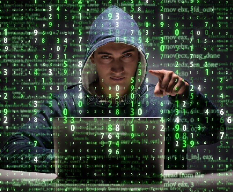 Young Hacker in Data Security Concept Stock Photo - Image of burglar ...