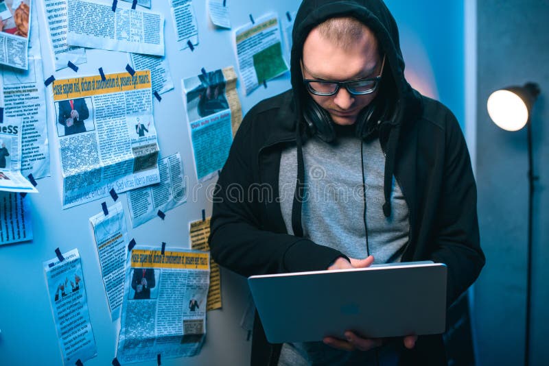 Young Hacker Developing Malware with Laptop Stock Image - Image of ...