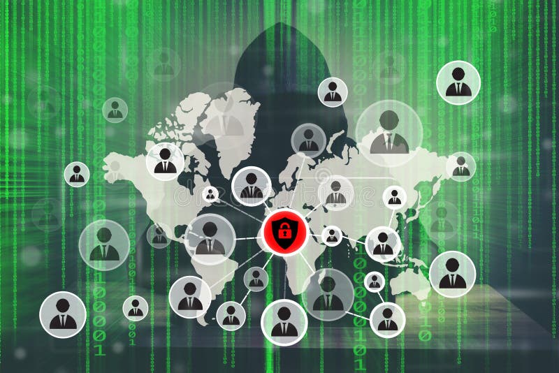 Young Hacker Working Solving Online Password Codes Conce Stock Image ...