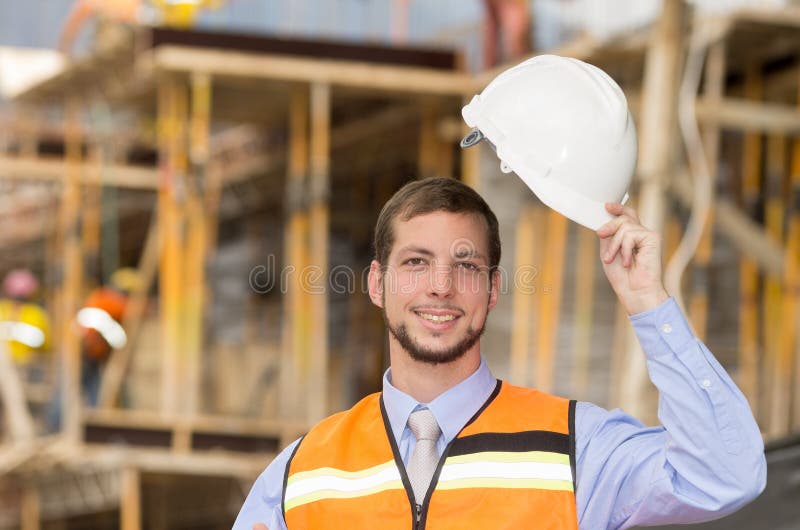 Young Handsome Architect Supervising a Stock Photo - Image of engineer ...