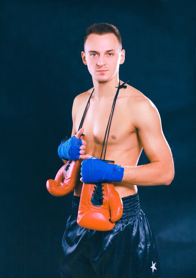 Young Handsome Boxer Man Standing Near Board and Showing Ok, Isolated ...