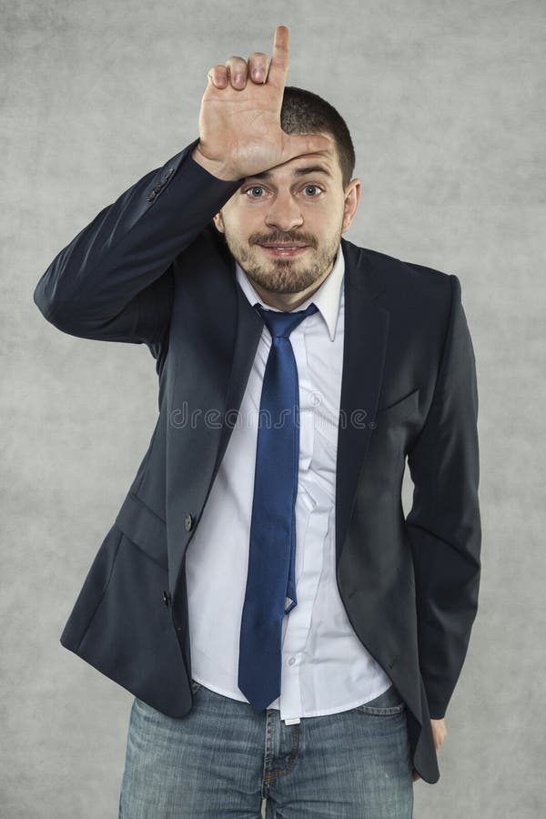 Young Handsome Businessman Joking with People Stock Image - Image of ...