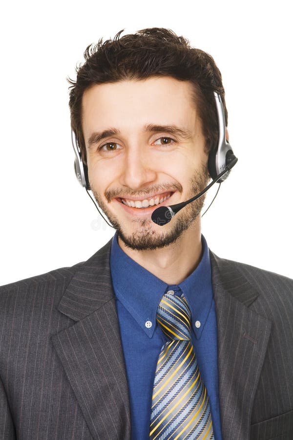 Young Customer Service Operator Stock Photo - Image of handsome ...