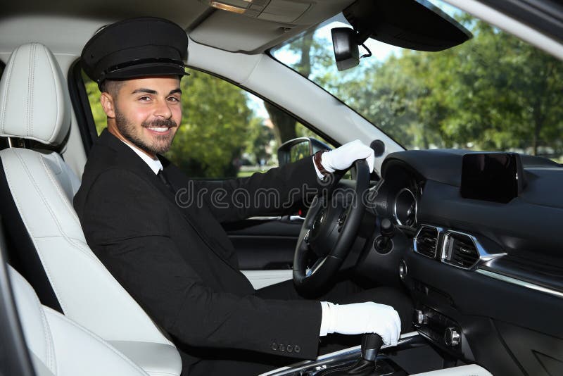 Young Handsome Driver in Luxury Car Stock Image - Image of private ...
