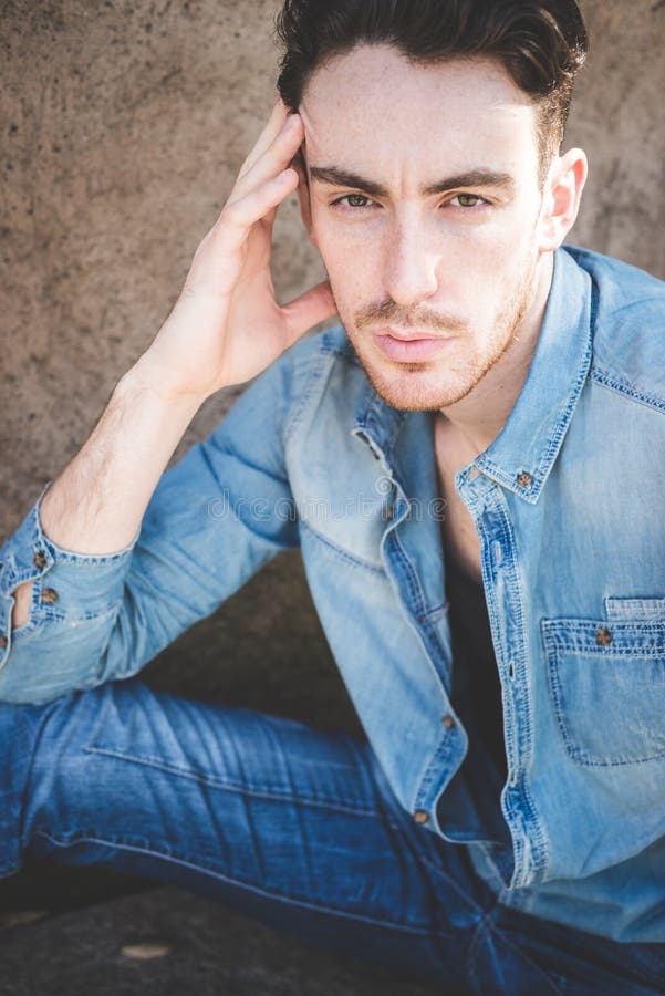 Young Handsome Fashion Model Man Stock Image - Image of modern ...