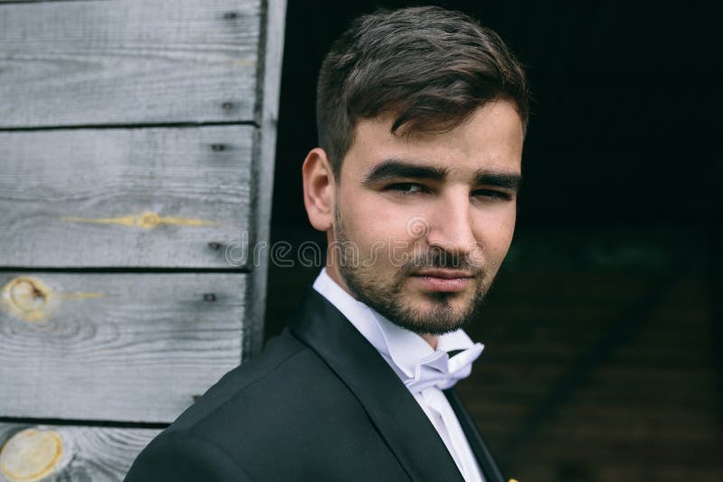 Young Handsome Groom Posing Stock Photo - Image of beauty, romantic ...
