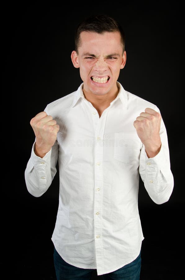 Young Handsome Guy is Angry Stock Image - Image of shouting, caucasian ...