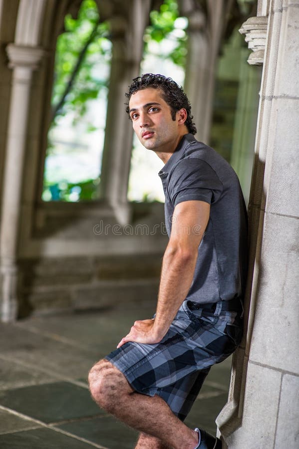 Young Man Looking Around, Thinking Stock Photo - Image of next ...