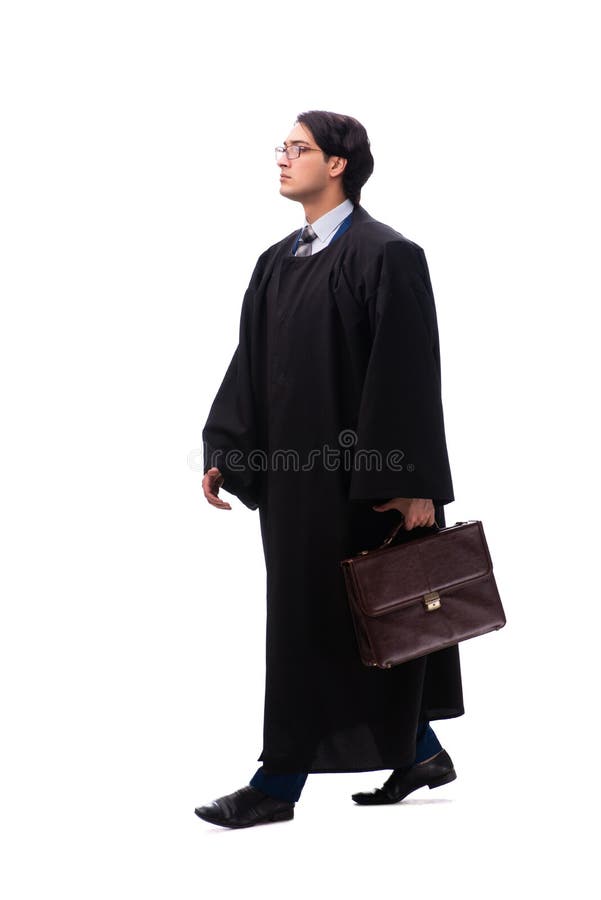 The Young Handsome Judge Isolated on White Stock Image - Image of legal ...