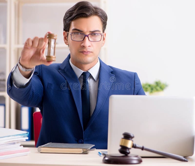 Young Handsome Judge Working in Court Stock Image - Image of attorney ...