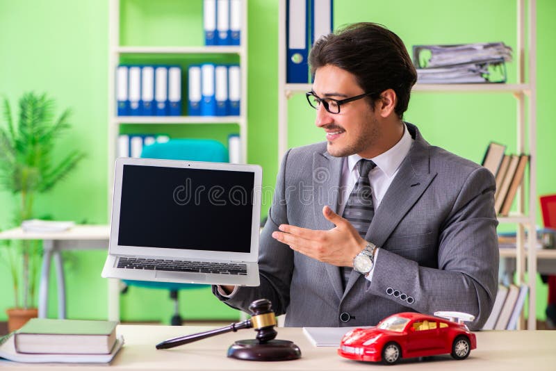 The Young Handsome Lawyer Working in the Office Stock Image - Image of ...