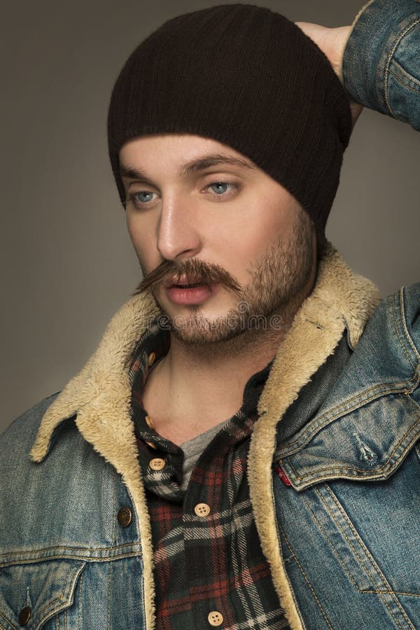 Young Handsome Man with a Beard and Mustache Stock Image - Image of ... Young Handsome Man with a Beard and Mustache Stock Image - Image of ...