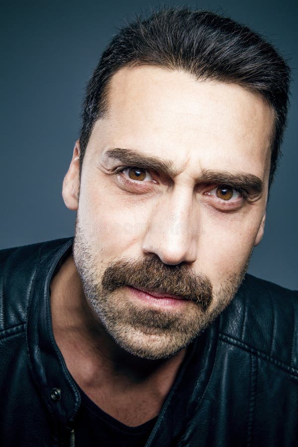 Young Handsome Man with Beard and Mustache Studio Portrait Stock Photo ... Young Handsome Man with Beard and Mustache Studio Portrait Stock Photo ...