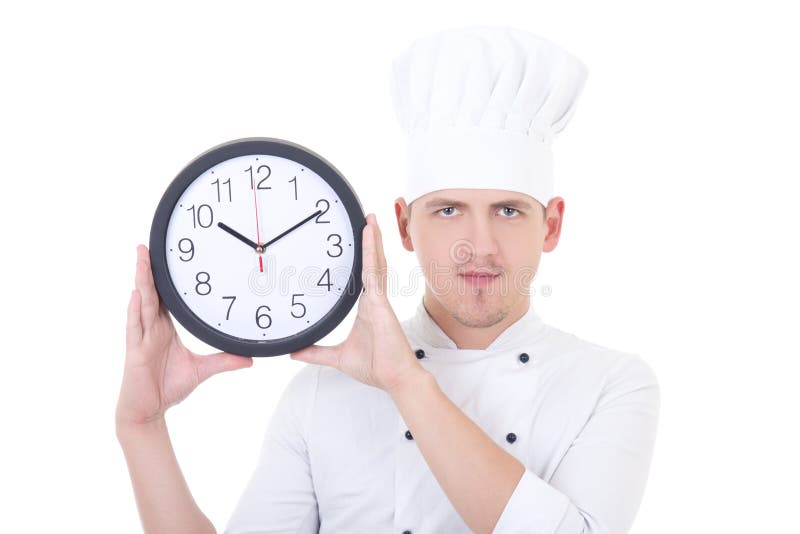 Chef Male Showing Clock Stock Photos - Free & Royalty-Free Stock Photos ...