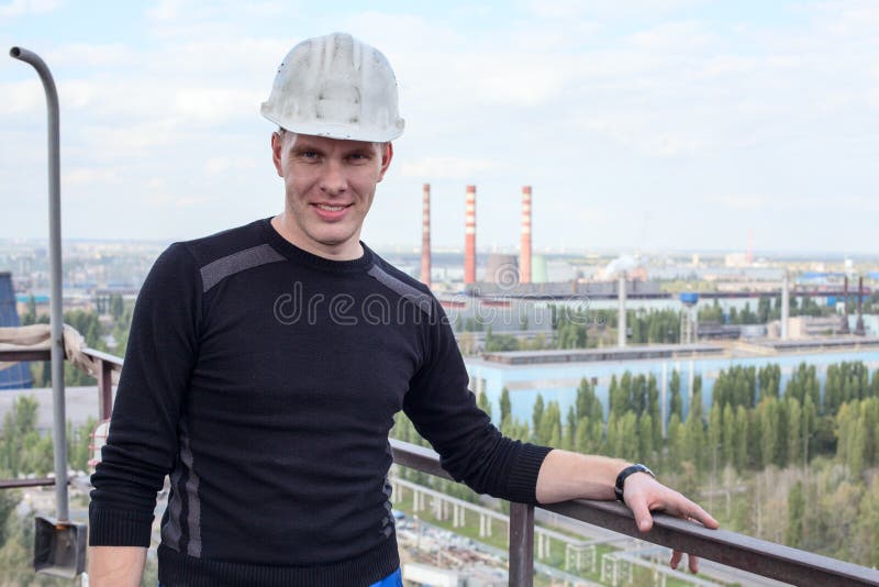 Young Handsome Man Constructor Stock Image - Image of male, inspector ...