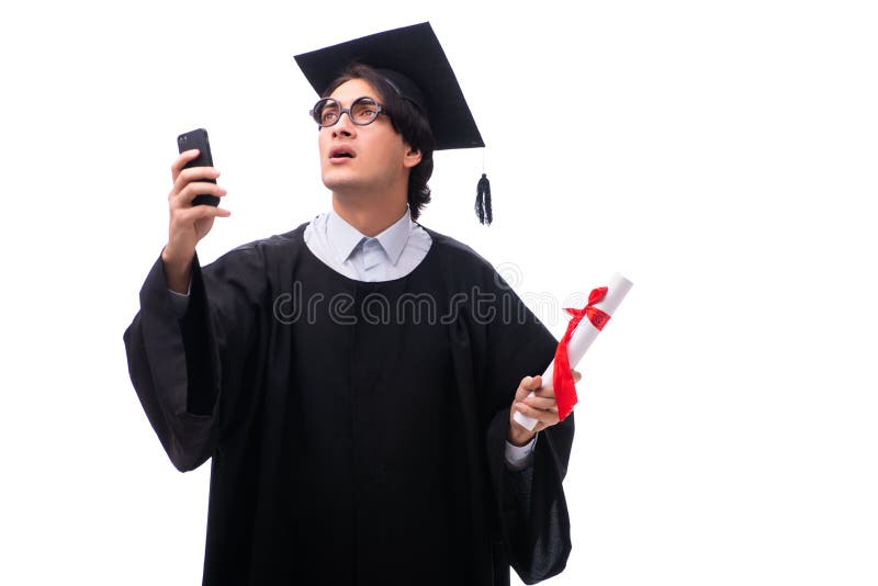 The Young Handsome Man Graduating from University Stock Photo - Image ...