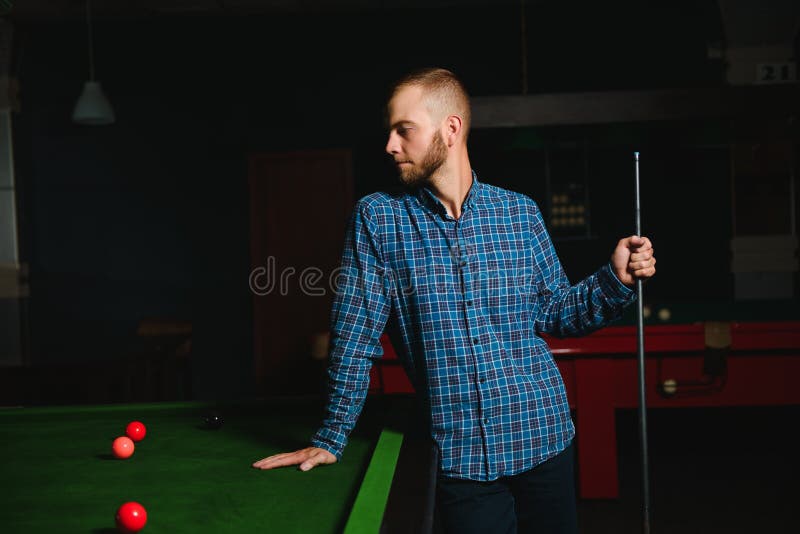Young Woman Leaning Pool Table Stock Photos - Free & Royalty-Free Stock ...