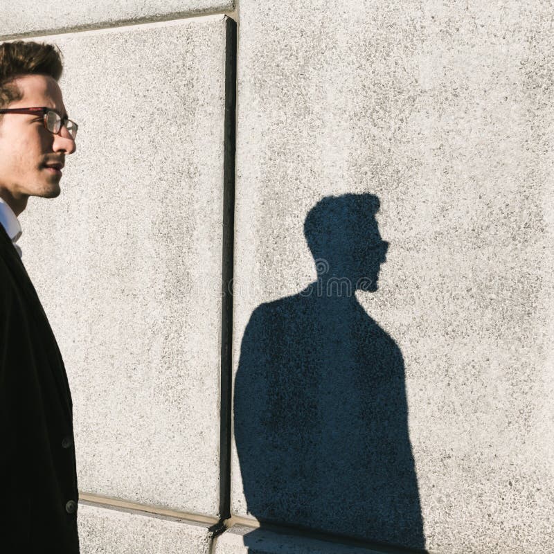 Shadow of a Man Posing in an Urban Context Stock Image - Image of ...