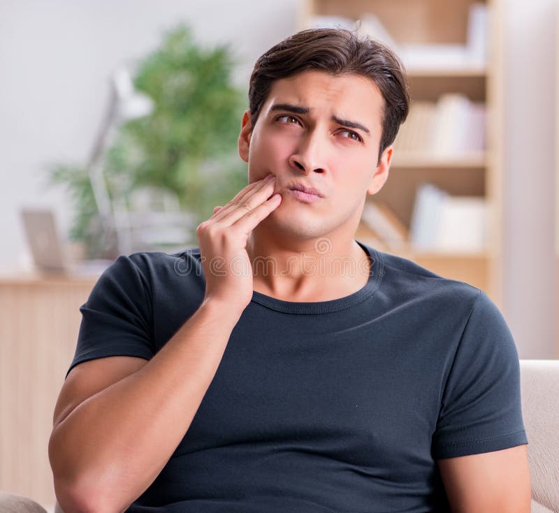 Young Handsome Man Suffering from Pain Stock Photo - Image of headache ...