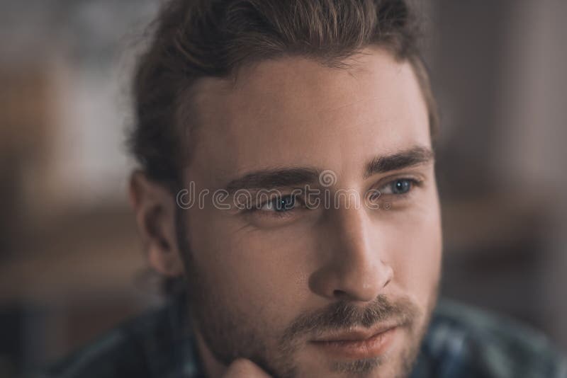 Young and Handsome Man Thinking about Important Things Stock Image ...