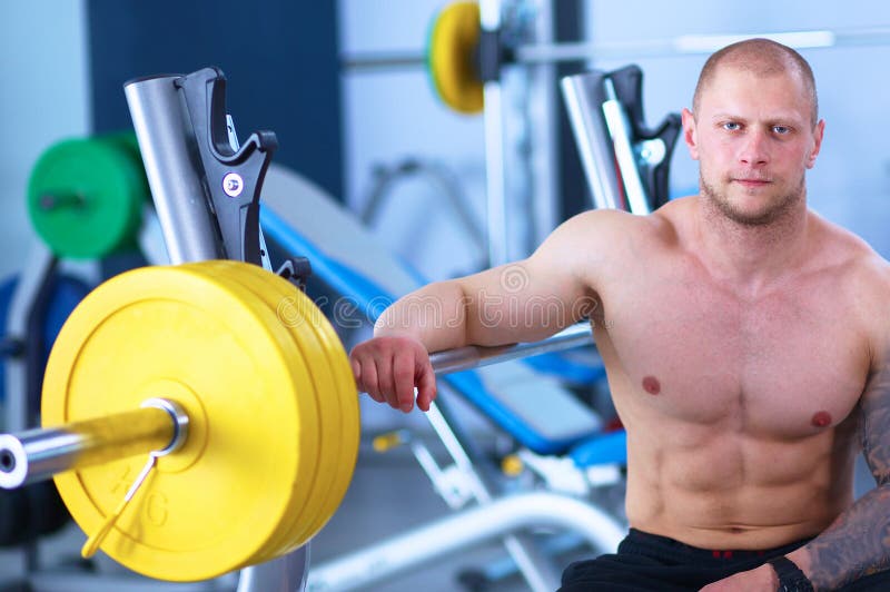 Young Handsome Man after Workout in the Gym Stock Image - Image of ...