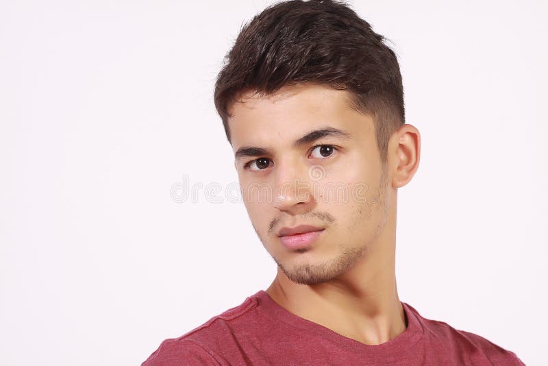 Young Handsome Men Isolated on White Background Stock Photo - Image of ...