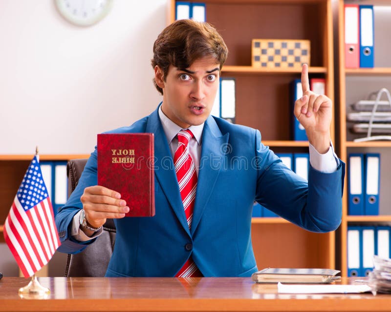 Young Handsome Politician Sitting in Office Stock Photo - Image of ...
