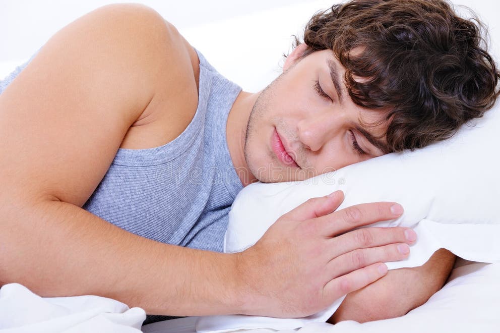 Young Handsome Sleeping Man Stock Image - Image of calm, close: 11667825
