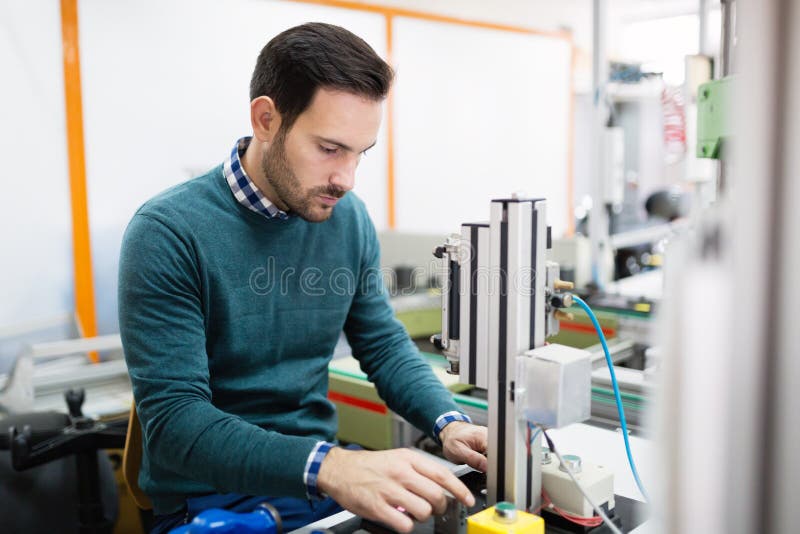 Young Student of Electronics Working on Project Stock Photo - Image of ...